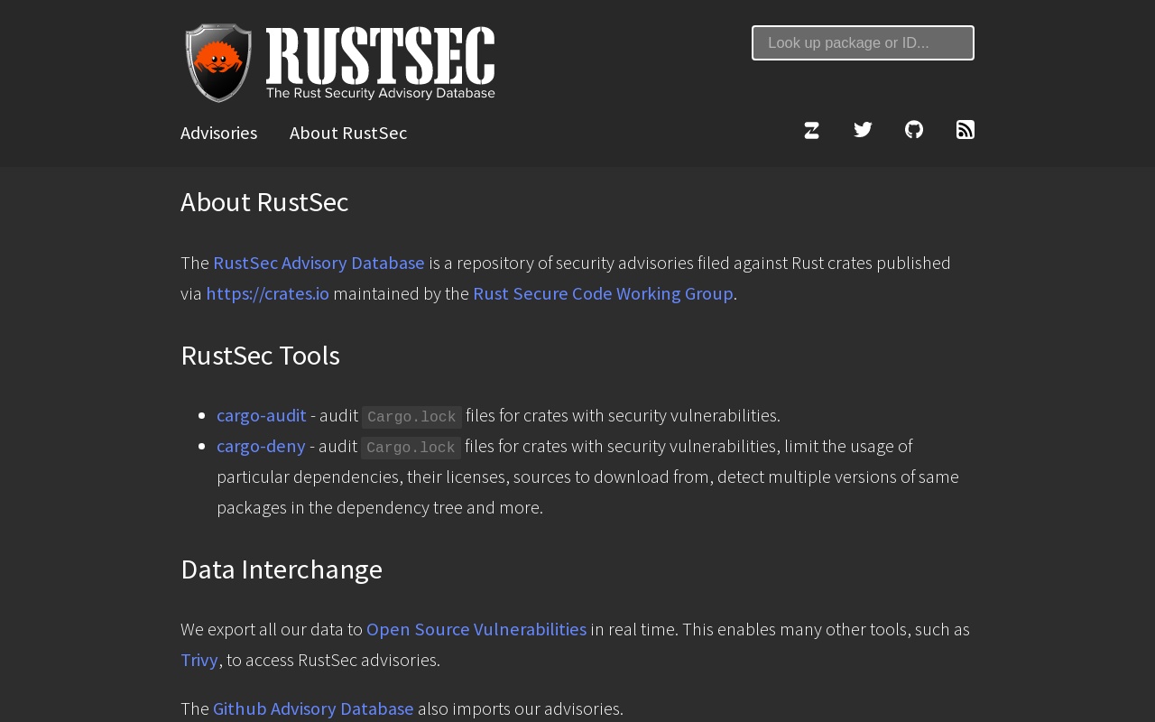 cargo-audit, a linter for Rust - Rating And 47 Alternatives | Analysis Tools