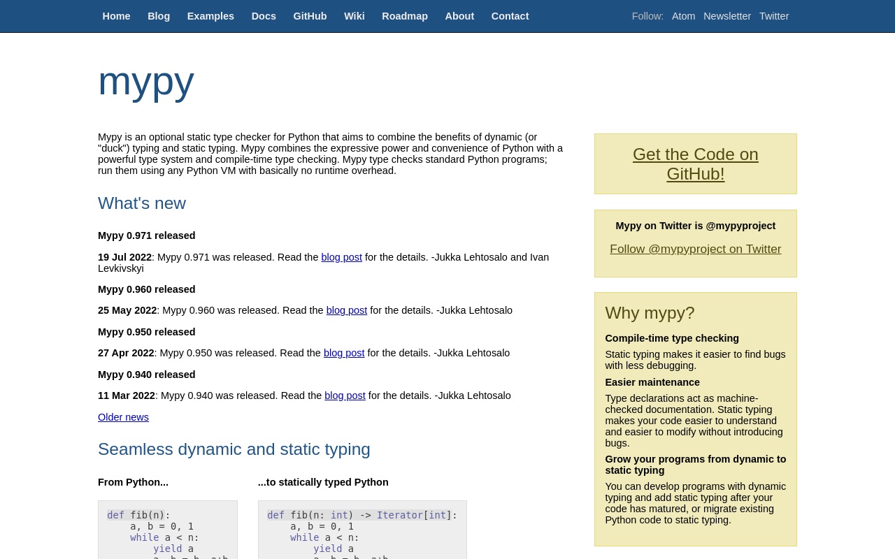 mypy, a linter for Python - Rating And 66 Alternatives | Analysis Tools