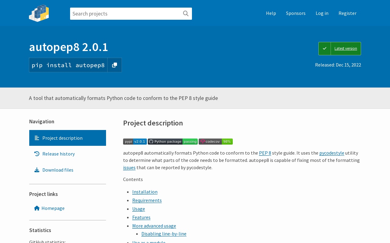 Autopep8 A Formatter For Python Rating And 10 Alternatives Analysis Tools