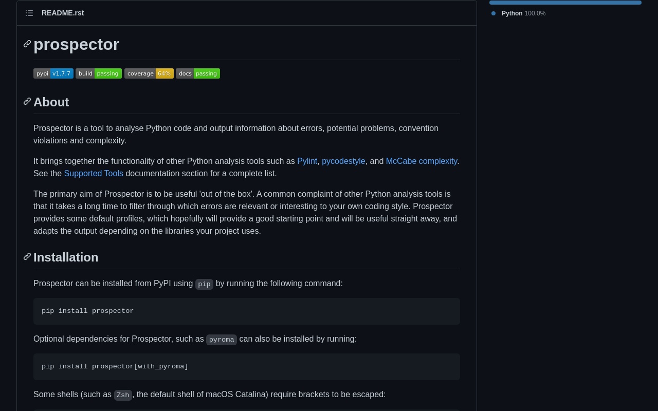 Prospector A Meta For Python Rating And 5 Alternatives Analysis Tools
